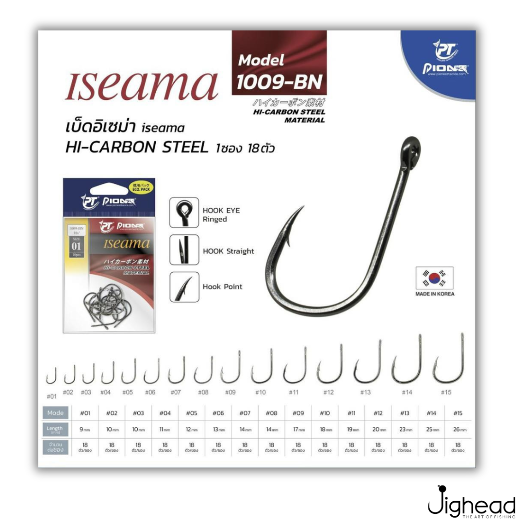 Pioneer 1009BN-18'S Iseama Hooks – Jighead
